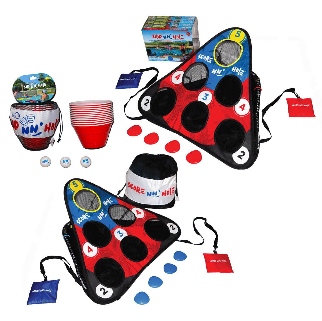 SKIP NN' HOLE + SIP NN' HOLE | Skipping Stones Meets Cornhole + Floati