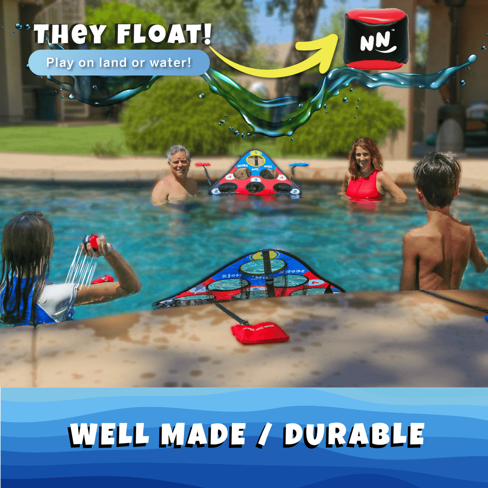 TOSS & ROLL NN' HOLE GAME SET - Toss and Roll Cornhole on land + Water